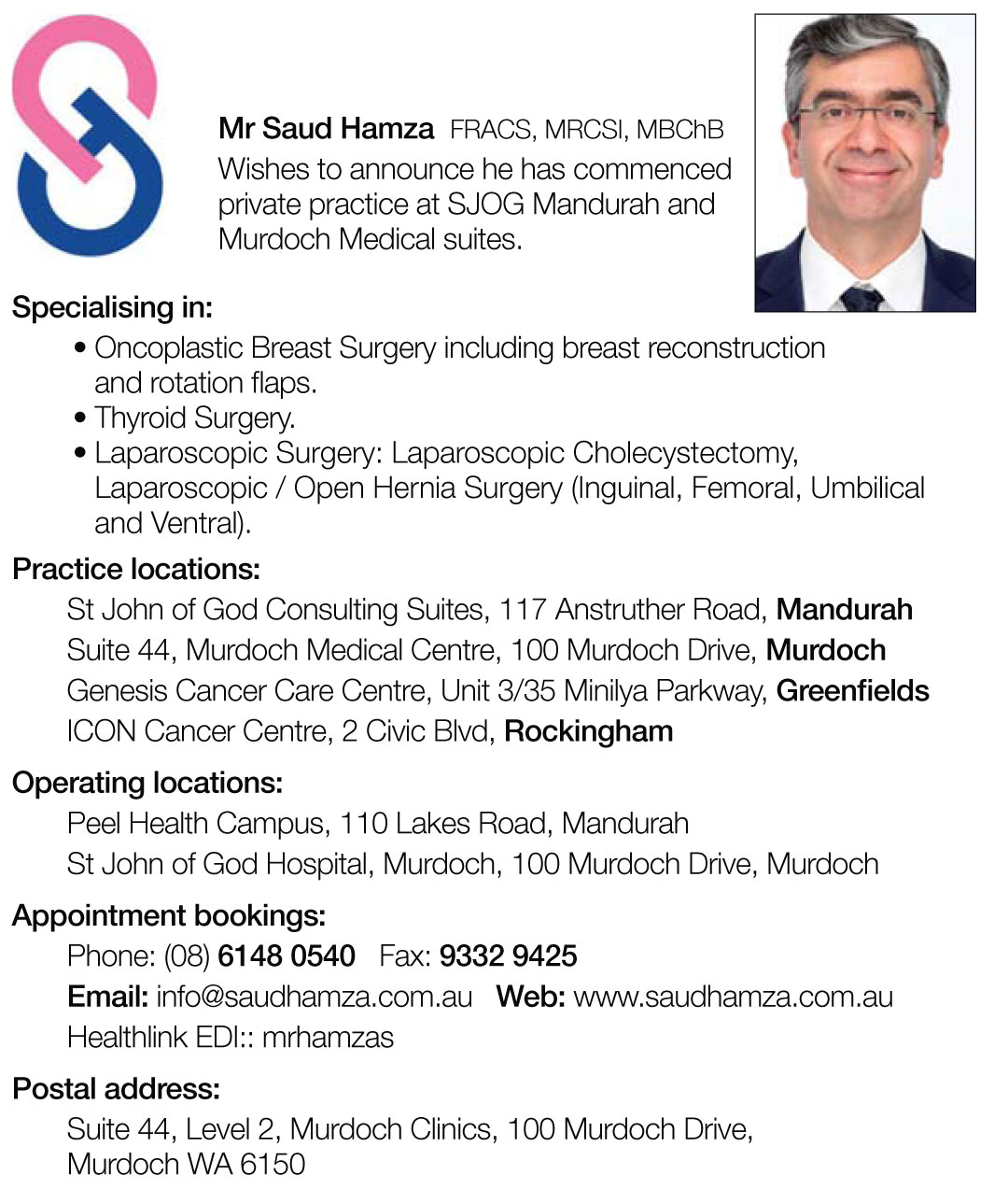 Mr Saud Hamza - Medical Forum